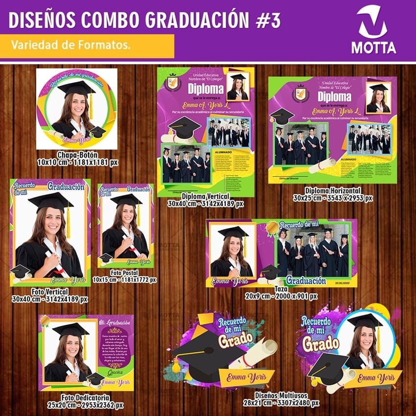 MARCOS DE GRADO PARA RECUERDO DE GRADUACIÓN | COMBO 3